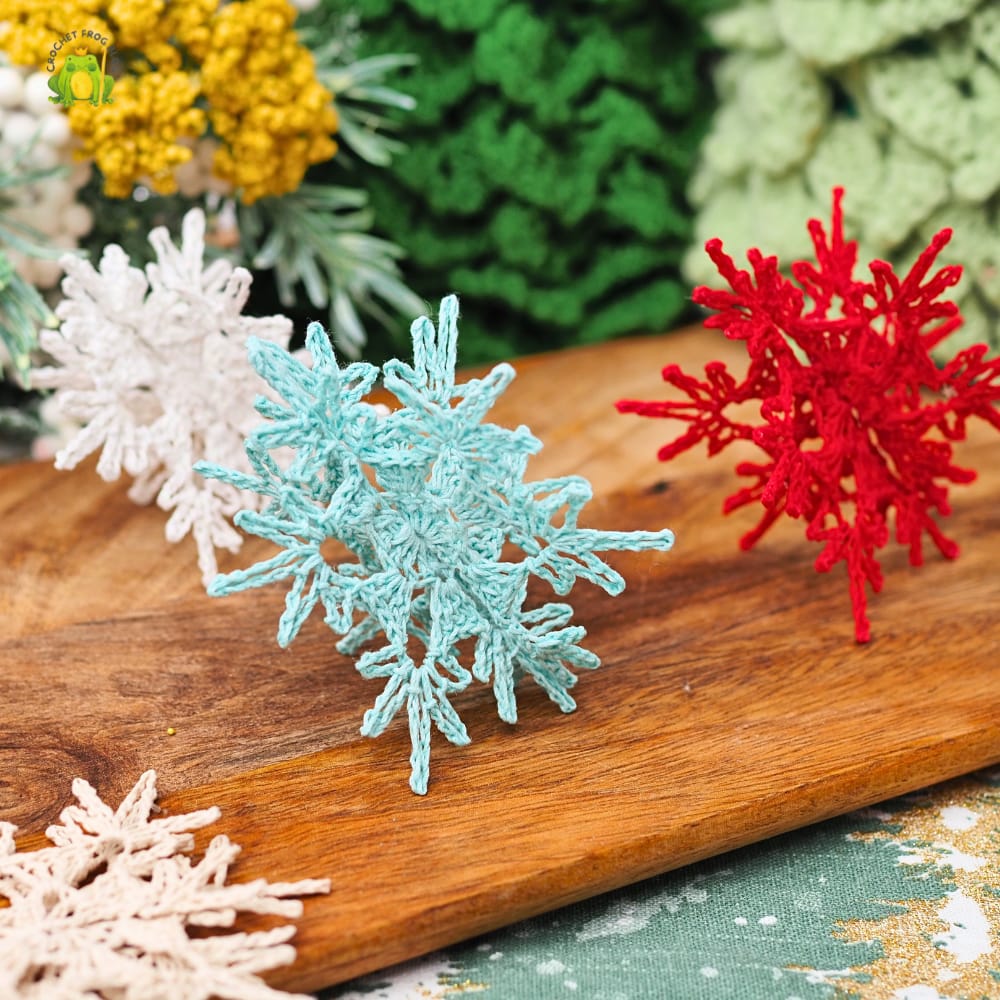 3D Crochet Snowflake Ornament: Free Pattern + Tips