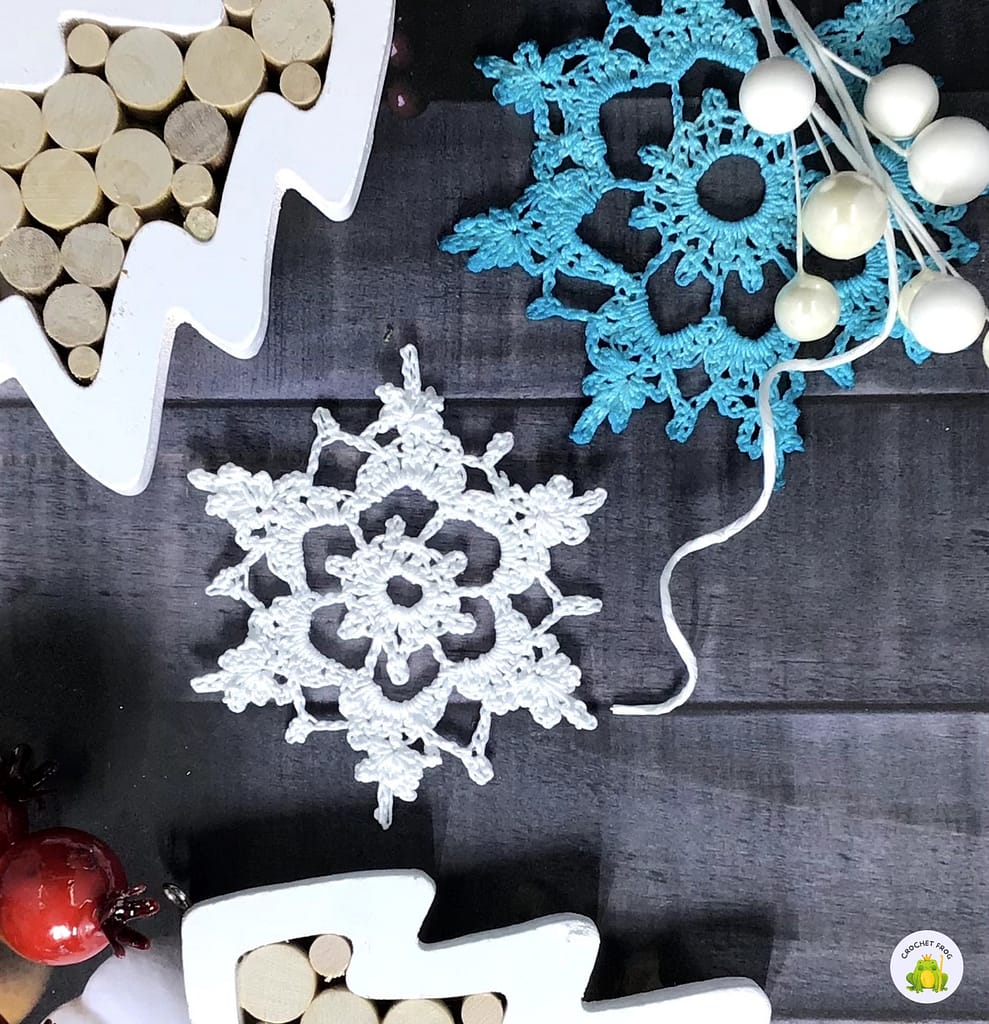 Frizzy Daisy Snowflake Free Crochet Pattern - CROCHET FROG blog